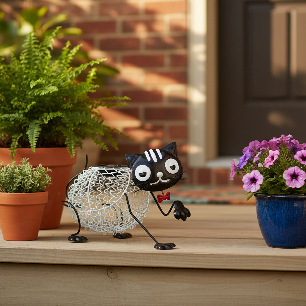 Metal Cat Solar Light – DREIBACH